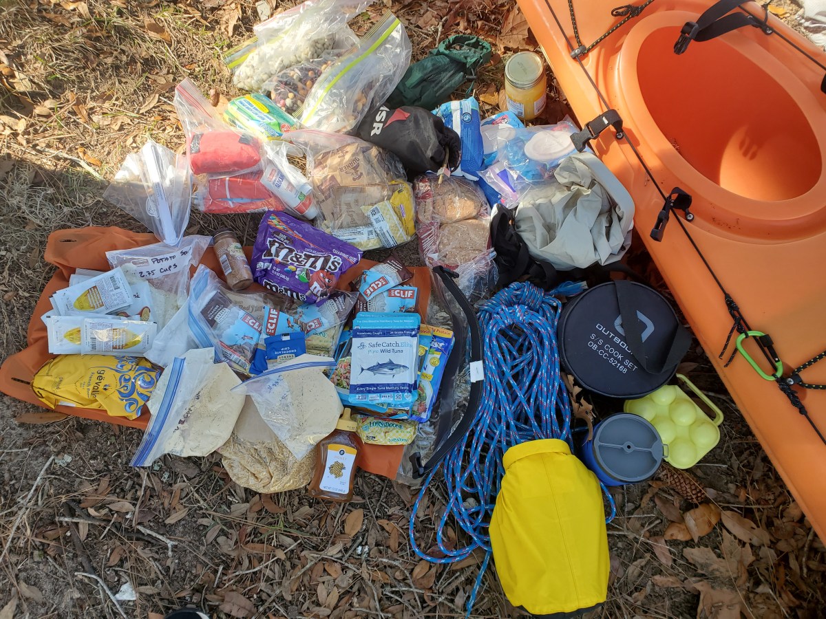 Gear and packing the front of the kayak – Powered by a Paddle